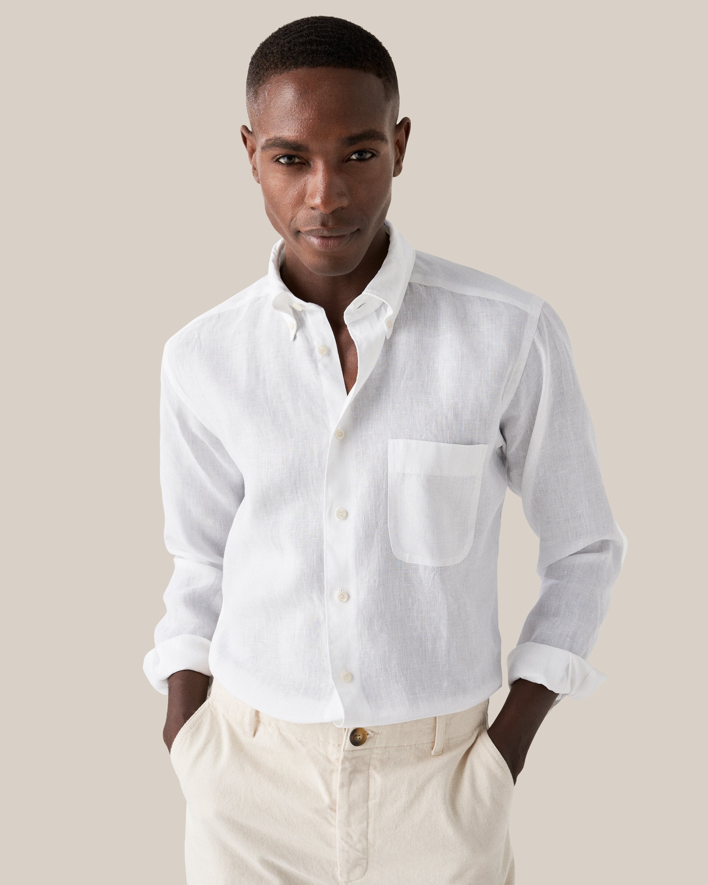 Eton Slim Fit White Linen Shirt – Newman's Menswear