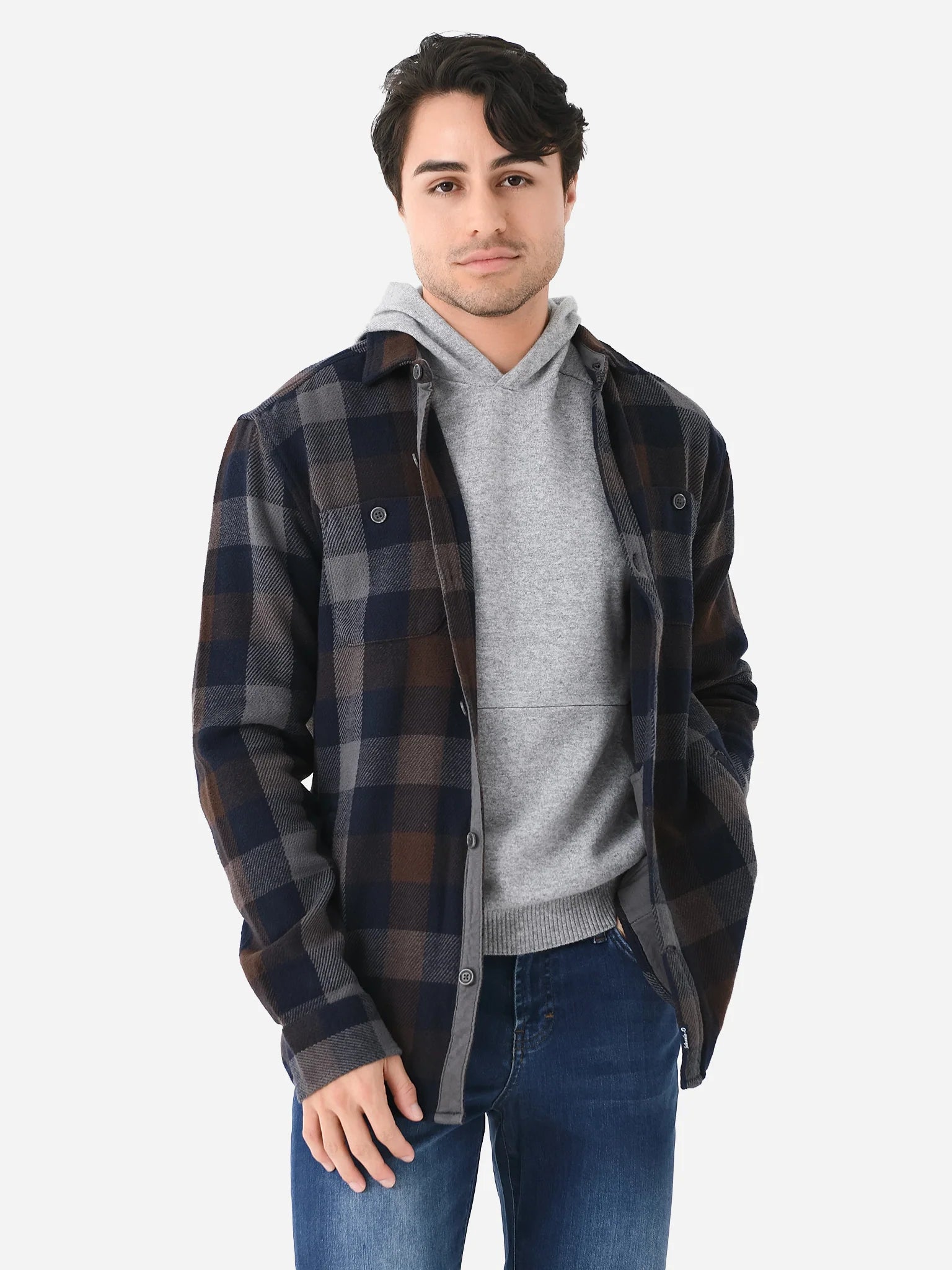 Johnnie O Mossell Shacket Charcoal – Newman's Menswear