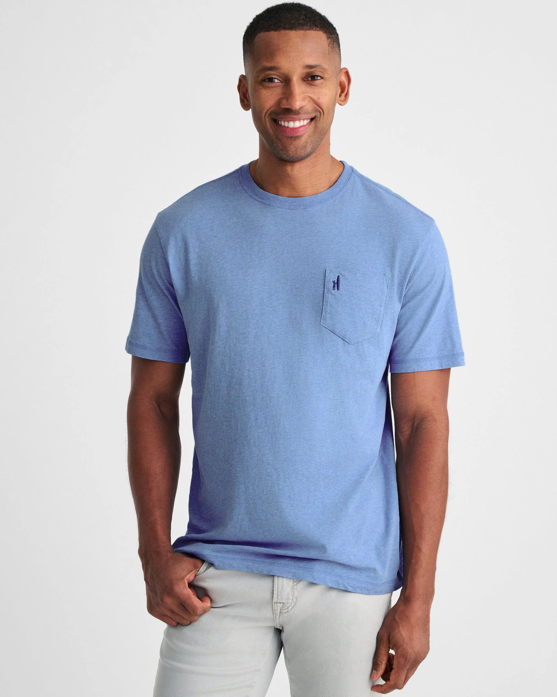 Johnnie O Heathered Dale Malibu Blue T-Shirt – Newman's Menswear